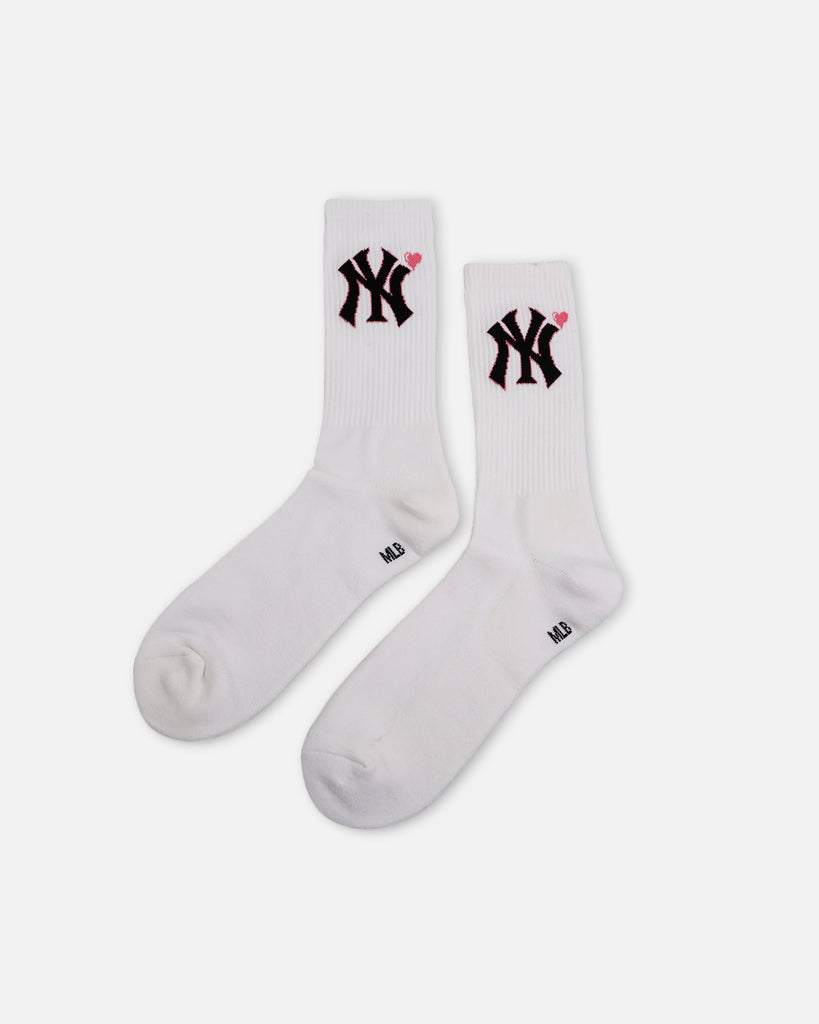 Pro Compression New York Yankees Heart Crew Sock White | Culture Kings
