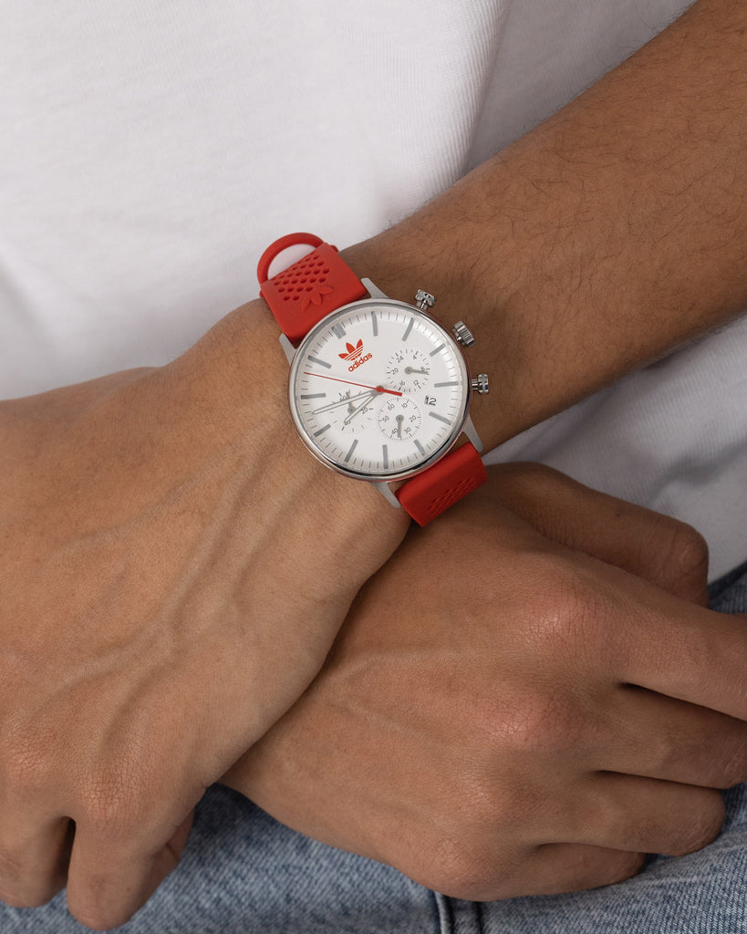 Adidas Code One Chronograph Watch Silver-Tone Stainless Steel | Culture ...