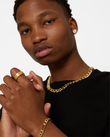 NXS Angular Curb Chain Gold | Culture Kings