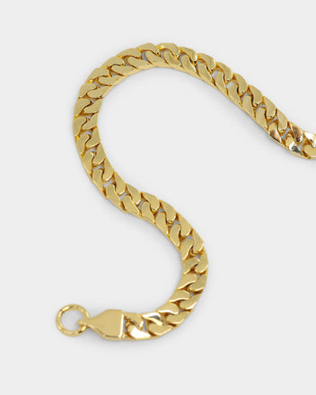 NXS Flat Faced Curb Chain Gold | Culture Kings