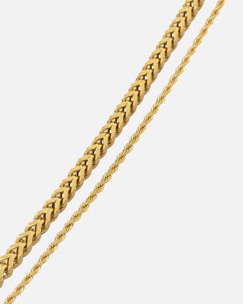 NXS Franco Rope Chain Set Gold | Culture Kings