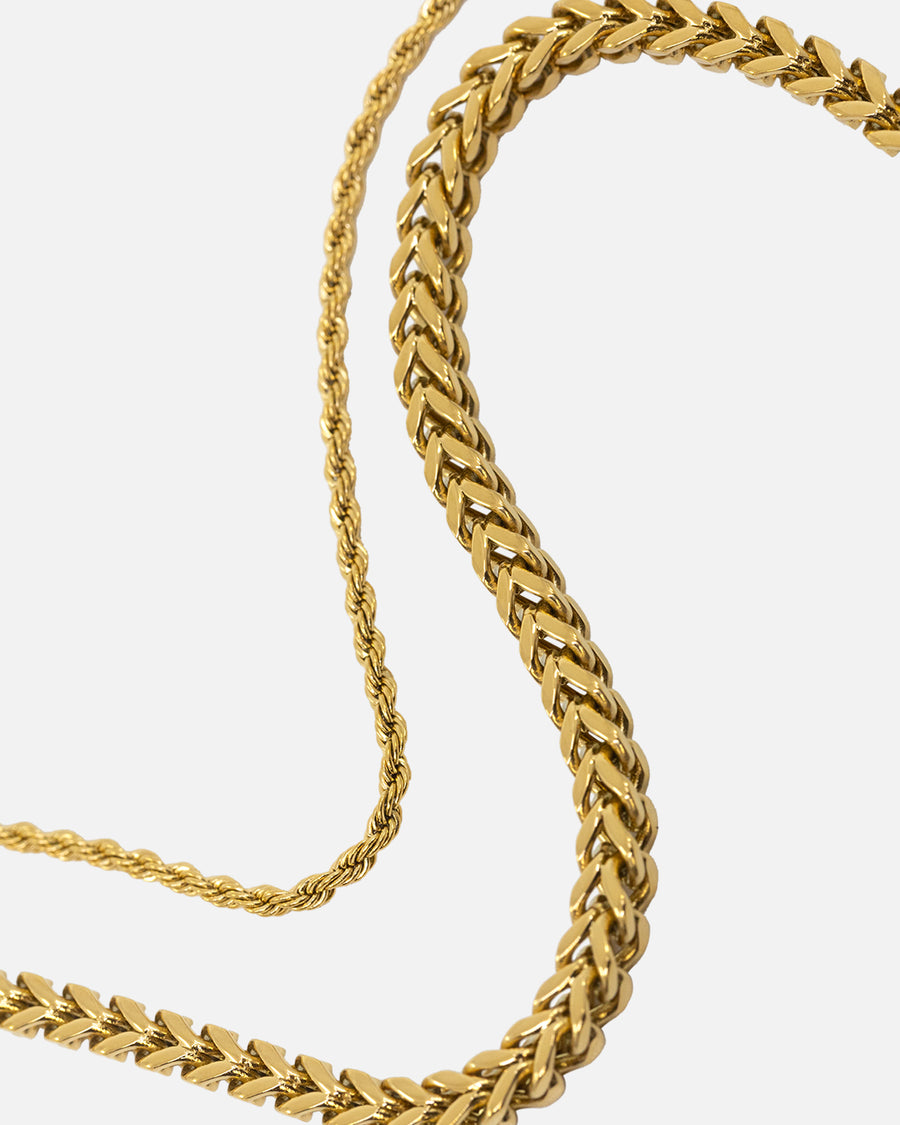 NXS Franco Rope Chain Set Gold | Culture Kings
