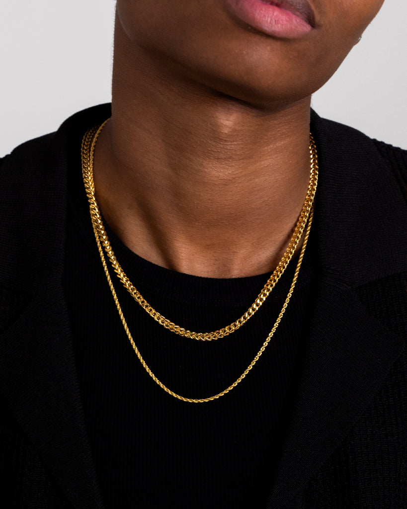 NXS Franco Rope Chain Set Gold | Culture Kings