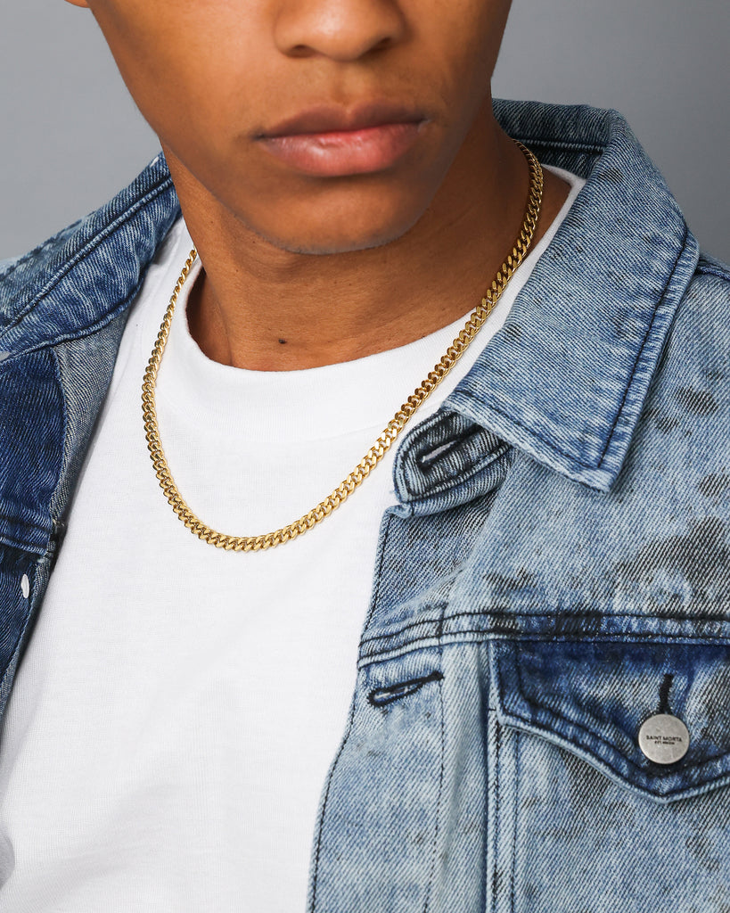 Saint Morta 5mm Cuban Chain Gold | Culture Kings