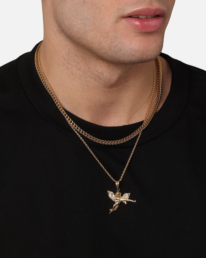Saint Morta Franco Rope Cupid Chain Set Gold | Culture Kings