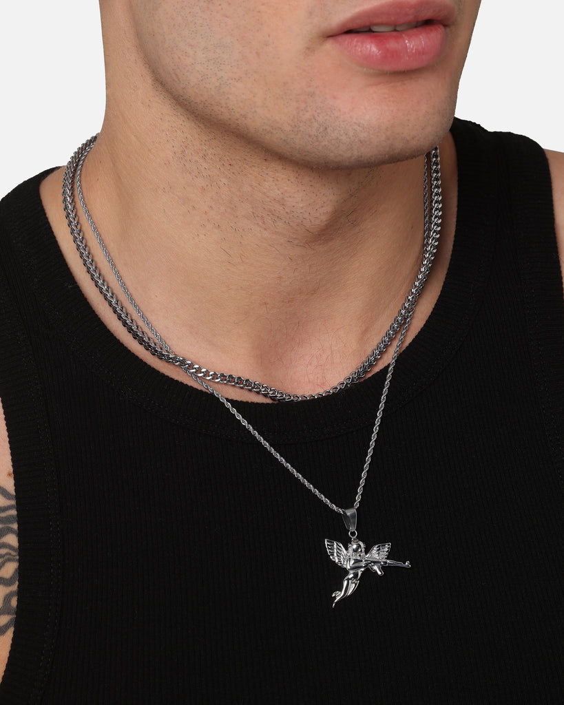 Saint Morta Franco Rope Cupid Chain Set White Gold | Culture Kings