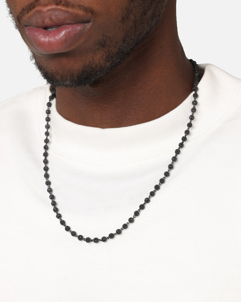 Saint Morta 4mm Iced Ball Chain Iced Black | Culture Kings