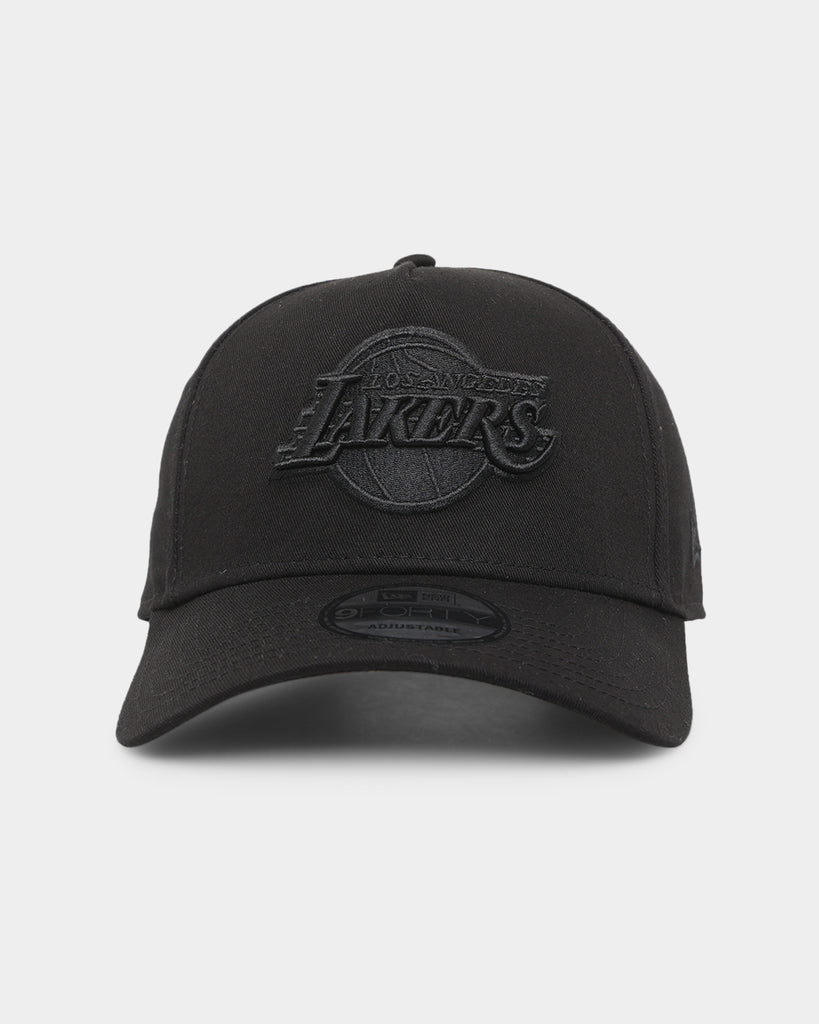 New Era Los Angeles Lakers 9FORTY A-Frame Snapback Black/Black ...