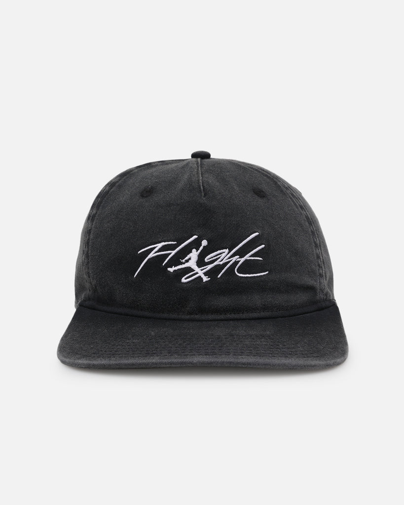 Jordan Flight Pro Unstructured Pro 5-Panel Strapback Black/White | Culture Kings