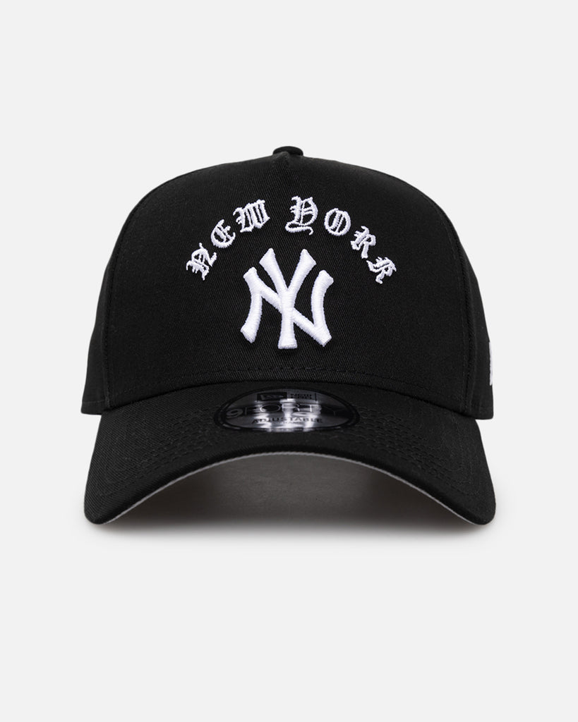 New Era New York Yankees 'Gothic Arch' 9FORTY A-Frame Snapback Black/W ...