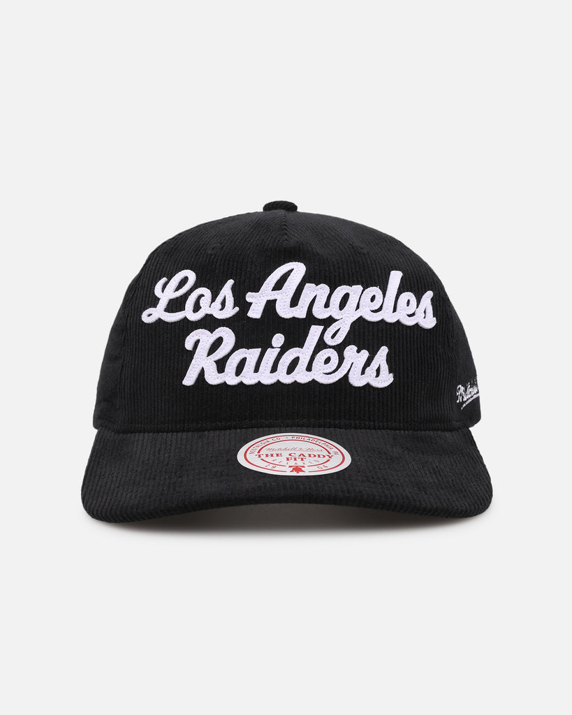 Mitchell & Ness Las Vegas Raiders Stack Script Corduroy Snapback Black ...