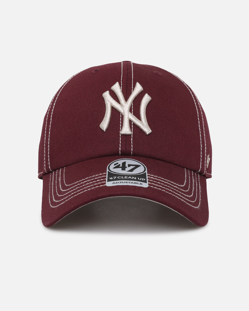 47 Brand New York Yankees 47 Clean Up Strapback Dark Maroon | Culture Kings