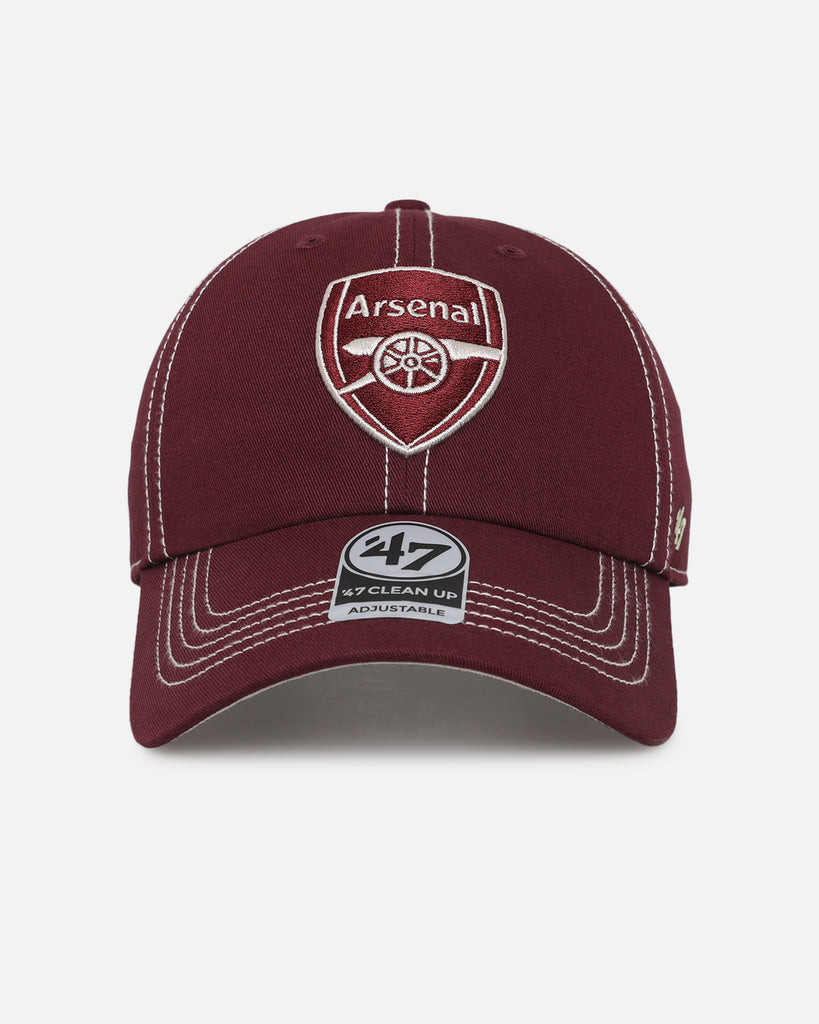47 Brand Arsenal Football Club 47 Clean Up Strapback Dark Maroon ...