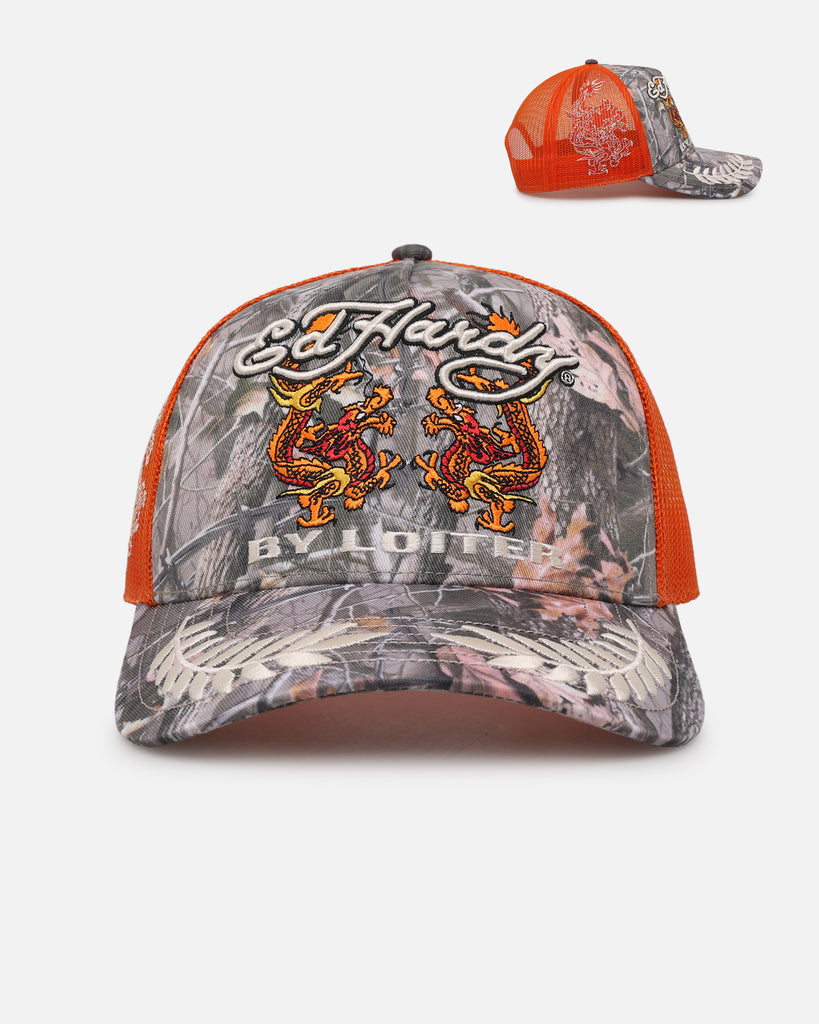 Ed Hardy X Loiter Trucker Snapback Real Tree Camo | Culture Kings