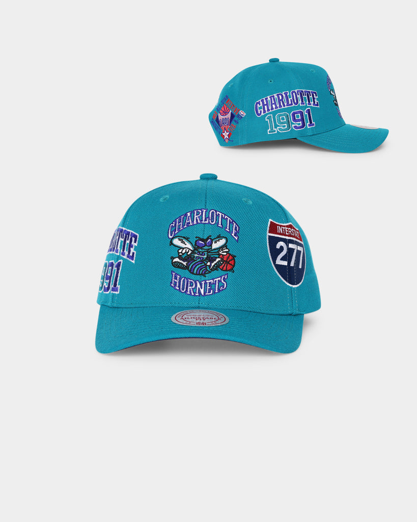 Mitchell & Ness Charlotte Hornets 'Highway' Pro Crown Snapback Dark Te ...