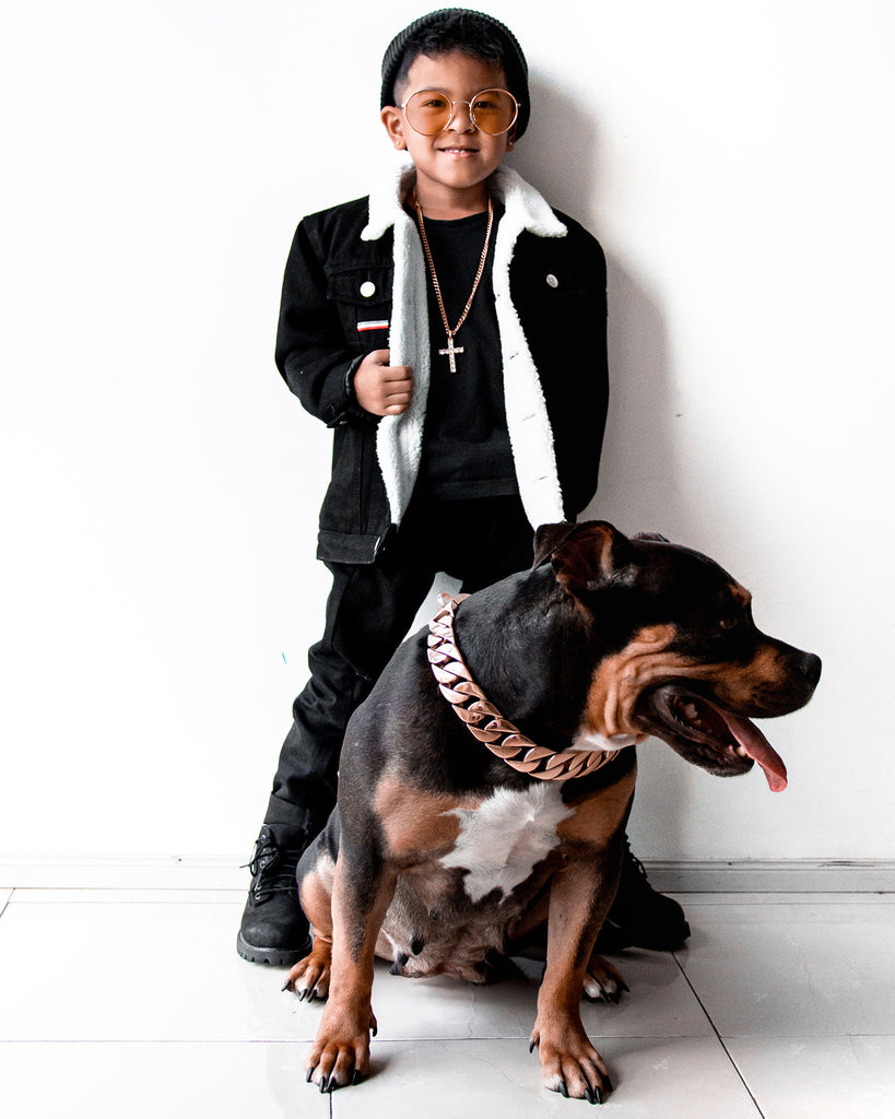 Lil Hommé Kids Sceap Denim Sherpa Jacket Black | Culture Kings