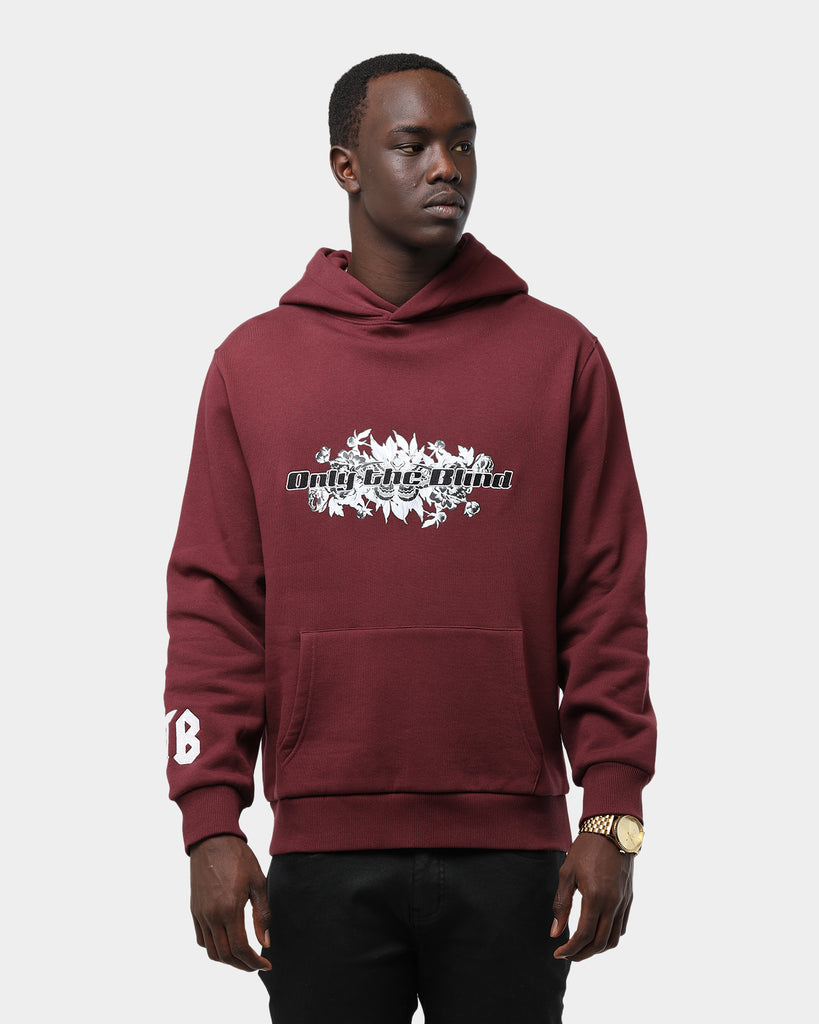Only The Blind Floral Hoodie Burgundy | Culture Kings
