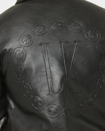 Last Kings Chain Faux Leather Jacket Black | Culture Kings