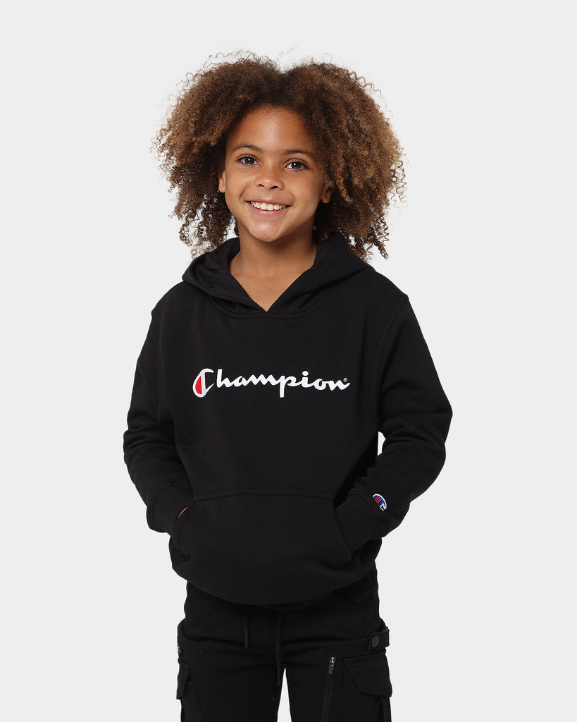 Champion Kids' Script Hoodie Black | Culture Kings