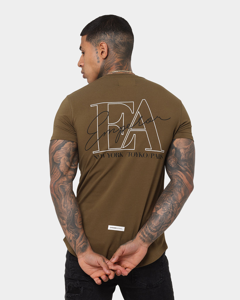 Emperor Apparel Classique After Dark Short Sleeve T-Shirt Army Green/B ...