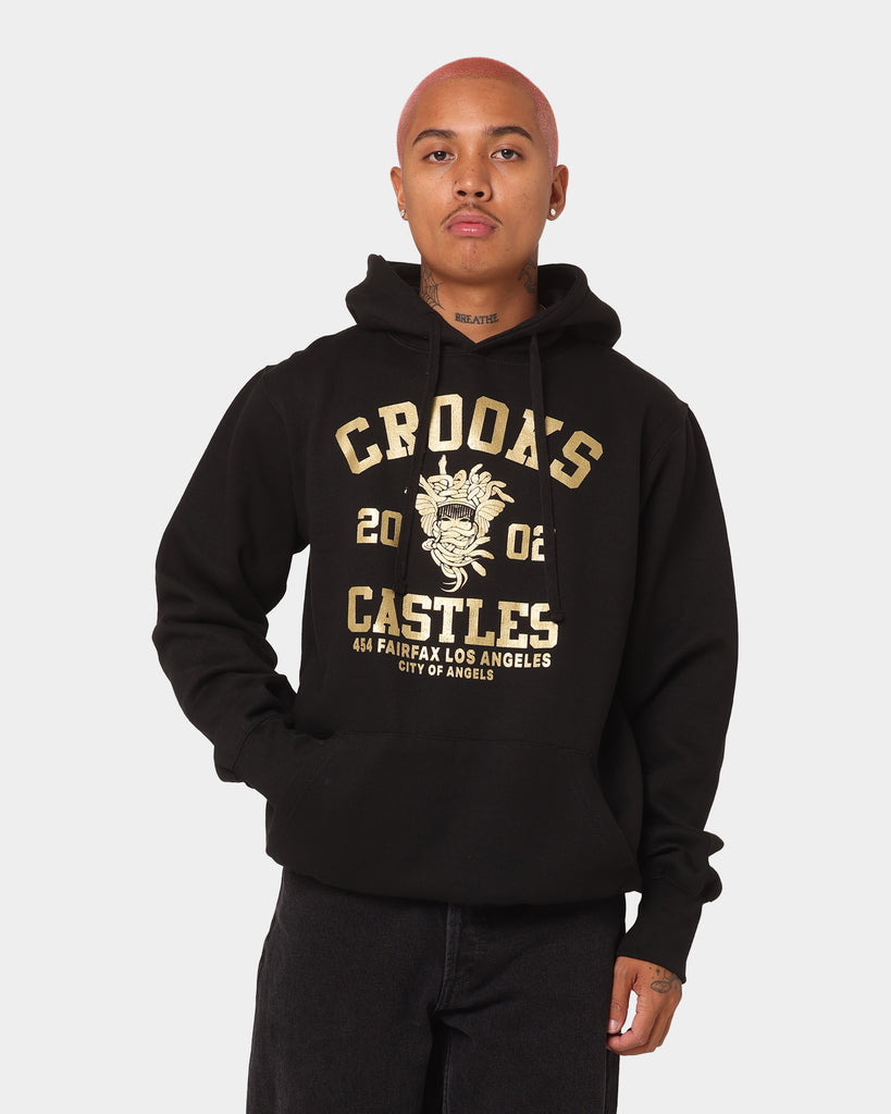 Crooks & Castles Fairfax Varsity Hoodie Hot Black/Gold | Culture Kings