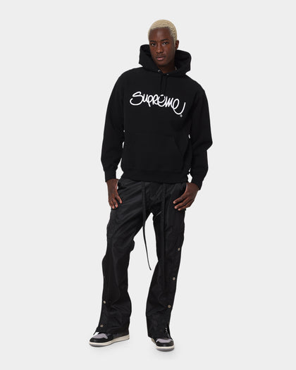 Supreme Raised Handstyle Hoodie Black | Culture Kings