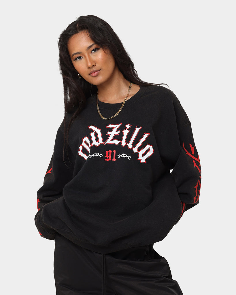 Rodman Brand Rodzilla Vintage Crewneck Black Wash | Culture Kings