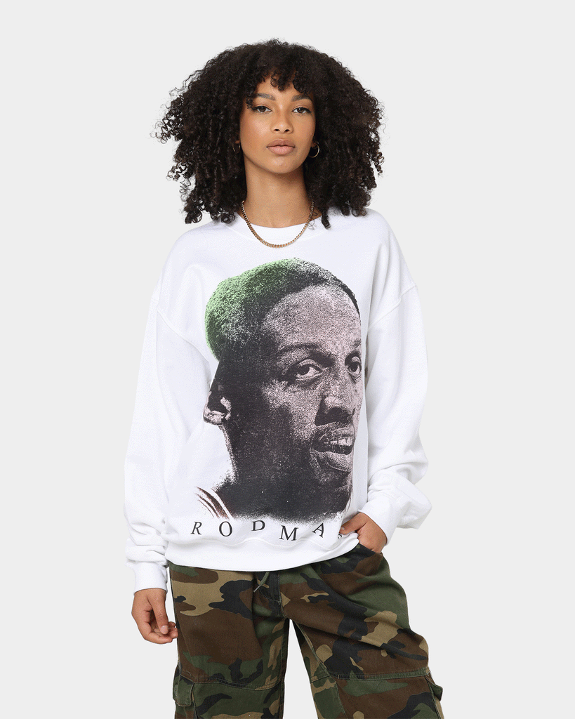 Rodman Brand Rodman Face UV Crewneck White | Culture Kings