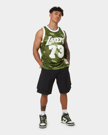 Mitchell & Ness Los Angeles Lakers Dennis Rodman #73 '98-'99 Camo Swin ...
