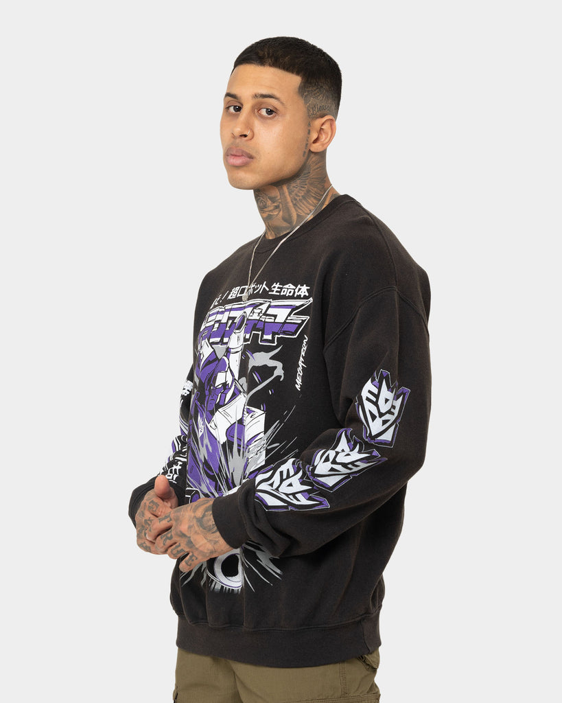 Goat Crew X Transformers Decepticons Vintage Crewneck Black Wash ...