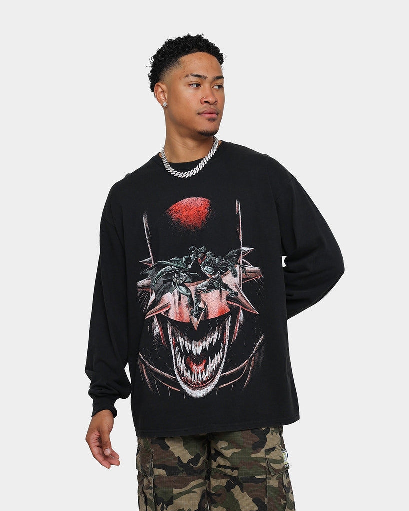 Goat Crew X DC Batman Metal Long Sleeve Vintage T-Shirt Black Wash ...