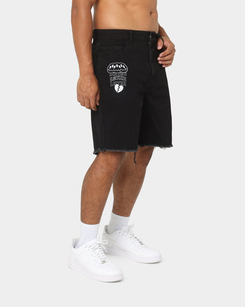 Loiter Freedom Skate Denim Shorts Black | Culture Kings