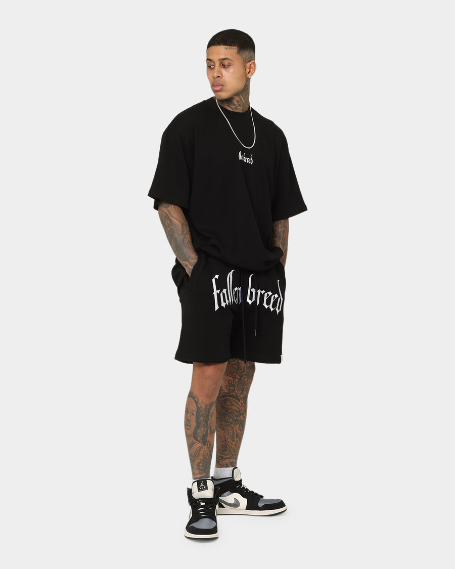 Fallen Breed Logo Sweat Shorts Black | Culture Kings