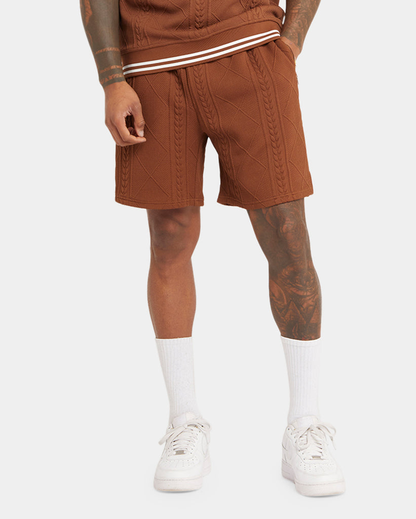 XXIII Danny Knit Shorts Brown | Culture Kings