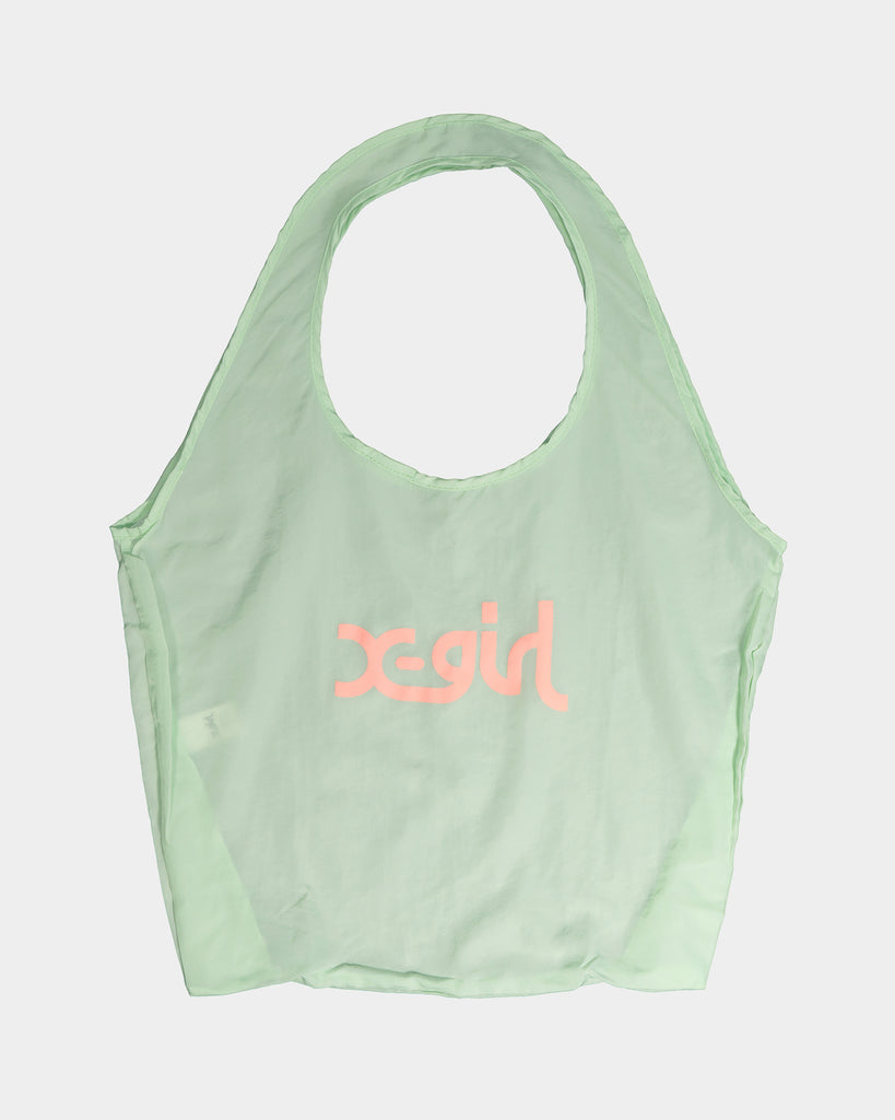 X-Girl Mills Logo Shopper Bag Lime | Culture Kings