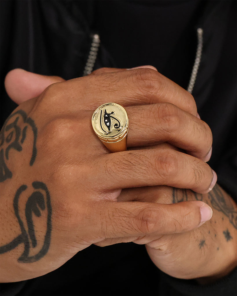 Last Kings Eye Of Ra Ring Gold | Culture Kings
