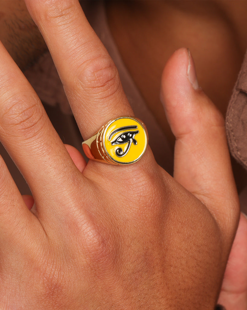 Last Kings Eye Of Ra Ring Gold/Yellow | Culture Kings