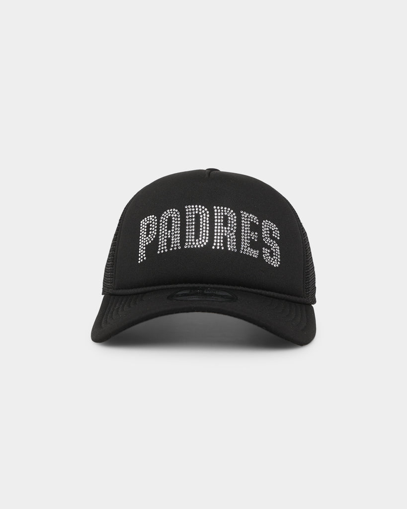 New Era San Diego Padres Rhinestone Trucker 9FORTY A-Frame Snapback Bl ...