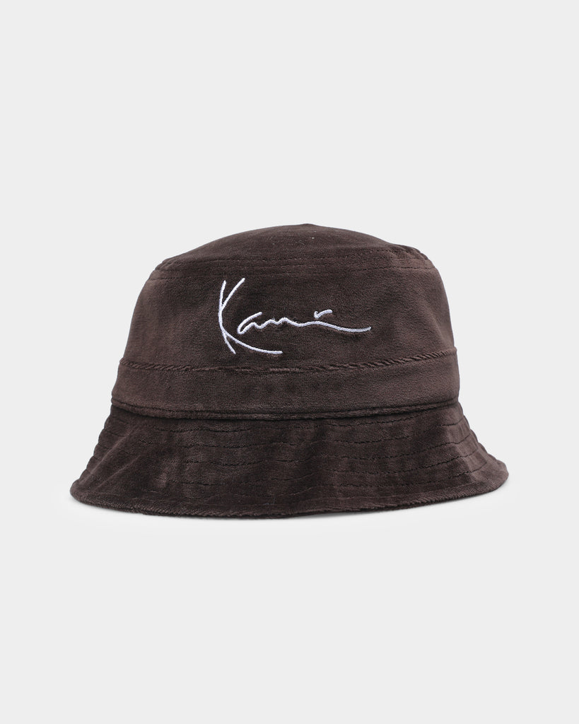 Karl Kani Signature Bucket Hat Dark Brown | Culture Kings