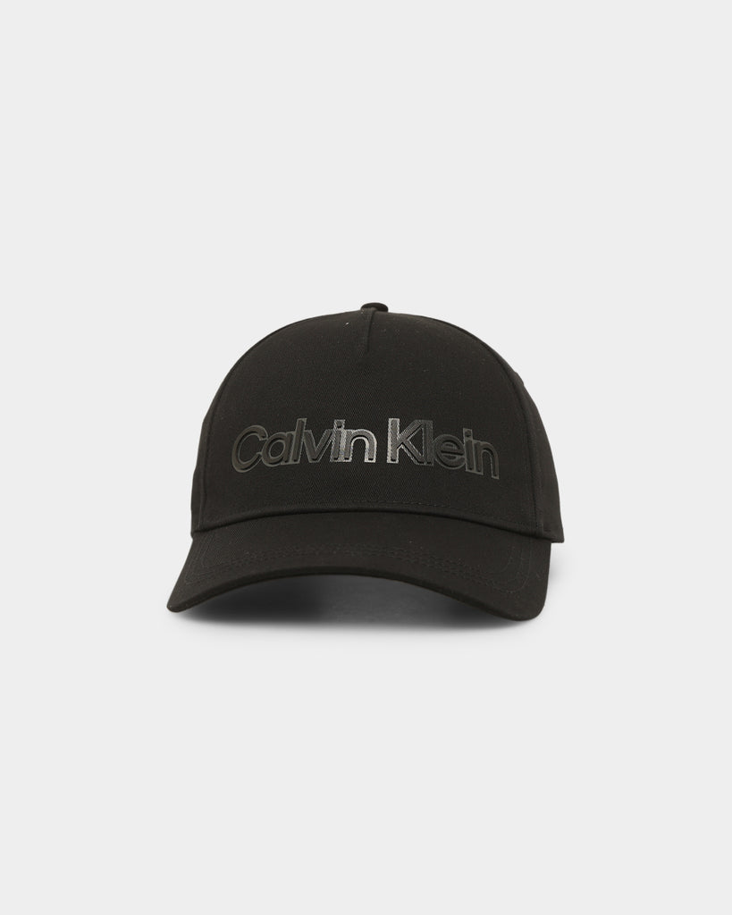 Calvin Klein Leather Lettering Baseball Cap Ck Black | Culture Kings